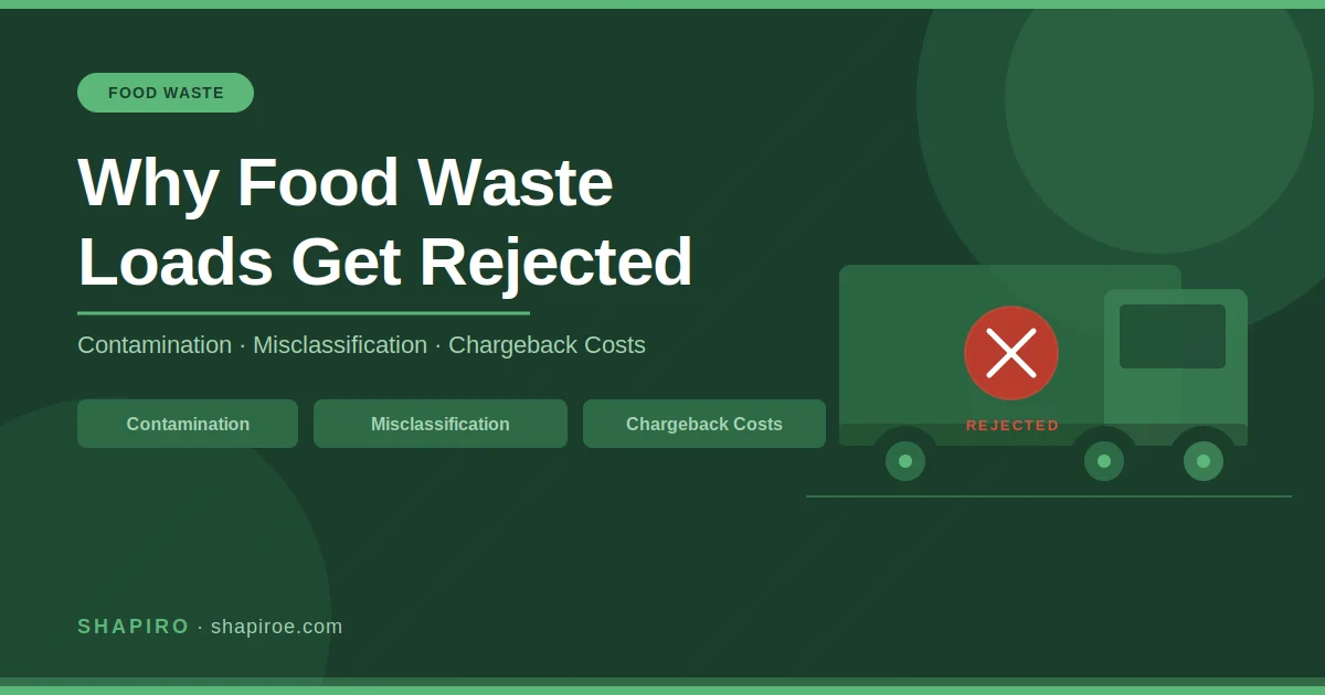 Food Waste Loads Rejection: Real Causes + Hidden Chargeback Costs | Shapiro
